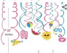 30 Pcs Pool Beach Summer Party Luau Hanging Swirl Decorations NEW IN ...