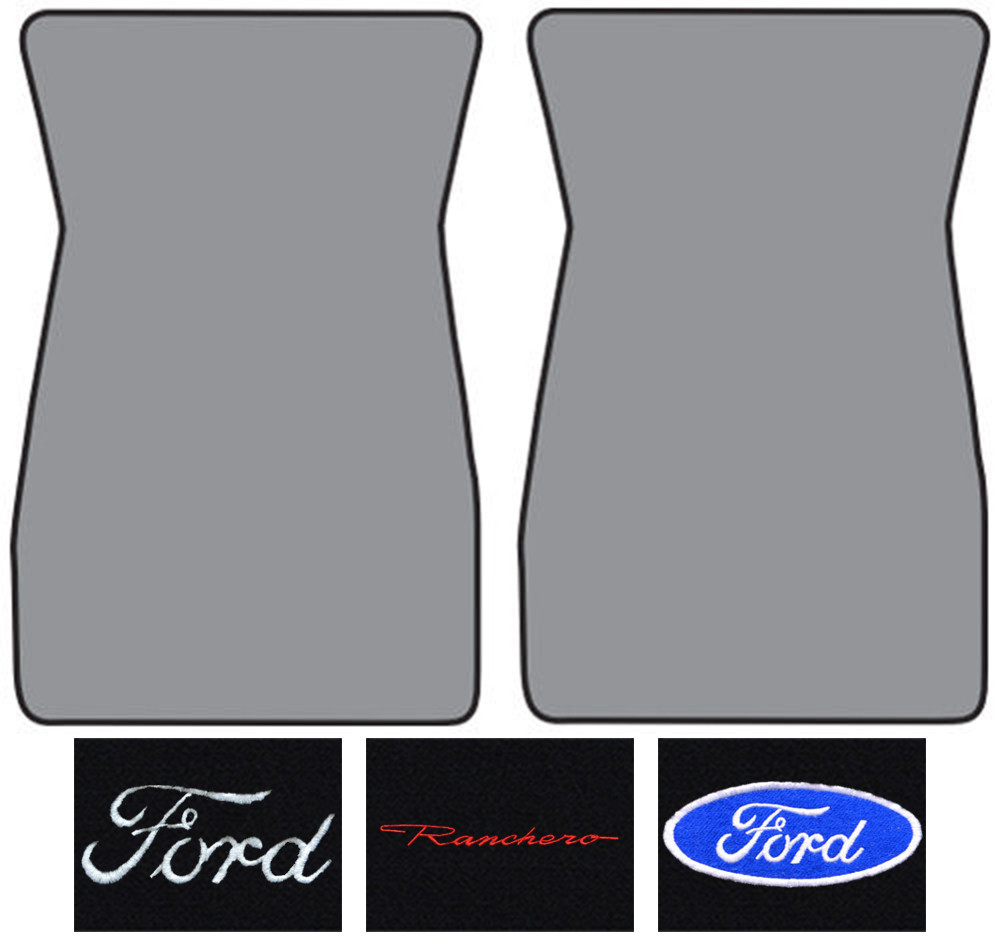 1966-1971 Ford Ranchero Loop Carpet Logo Floor Mat 2pc | eBay