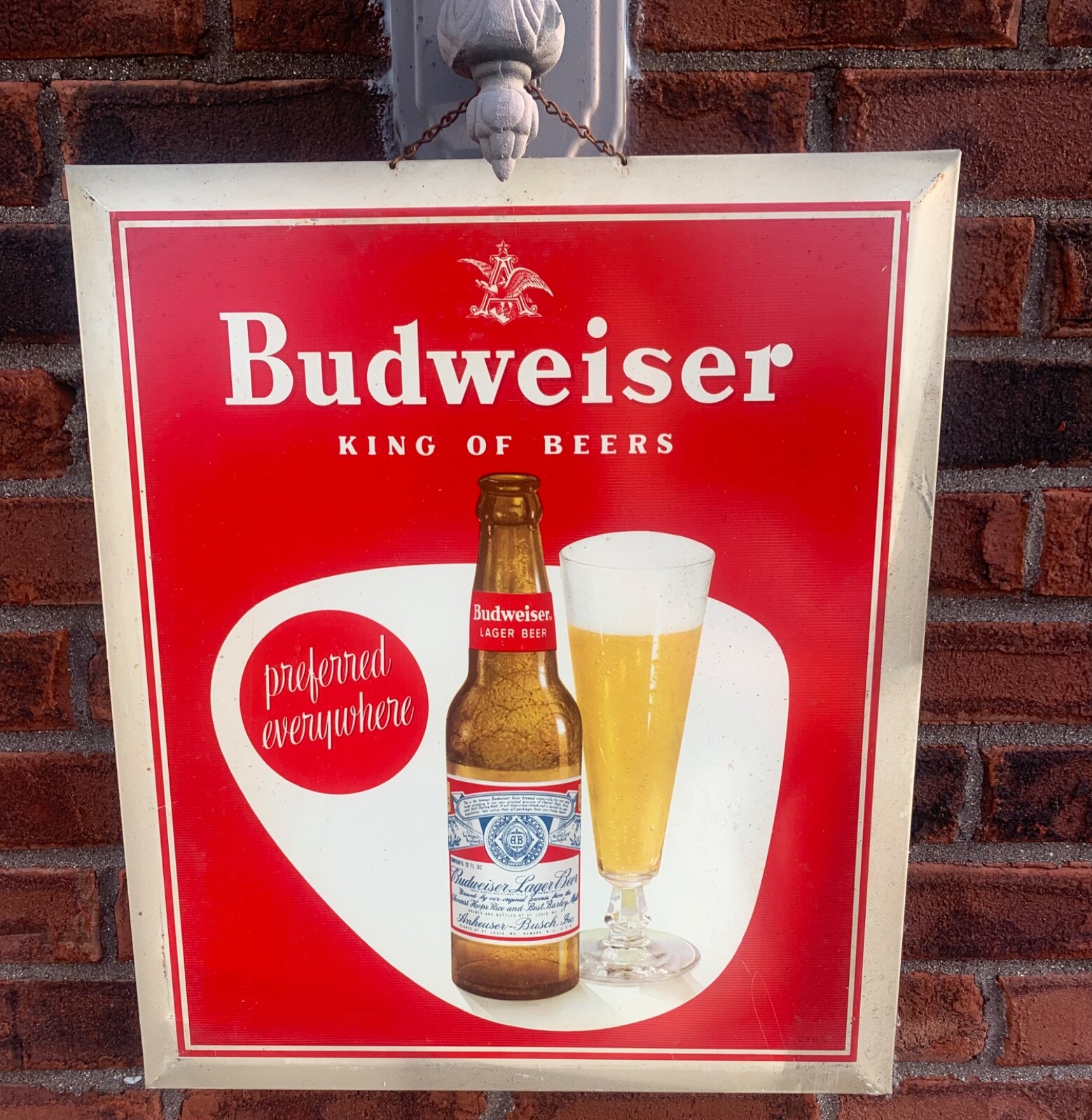 VINTAGE BUDWEISER BEER DISPLAY / SIGN 15" X 17 1/2" | eBay
