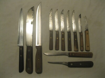 12 vintage kitchen knifes,old hickory, tommer, LL bean | eBay