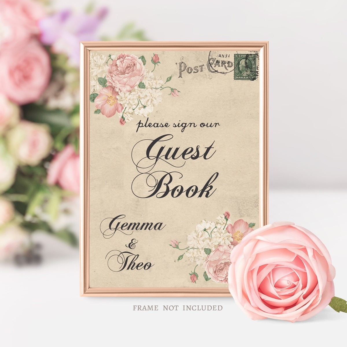 Postcard wedding guest book 60 photos - Astyledwedding.com