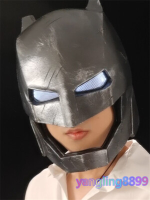DC Batman Helmet 1:1 Wearable Full Mask w/ Led Eyes Cosplay Prop ...