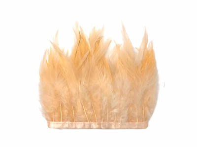 1 Yard - Peach Rooster Neck Hackle Saddle Feather Wholesale Trim Craft ...