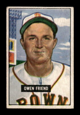 1951 Bowman Baseball #101 Owen Friend CREASED Very Good St. Louis ...
