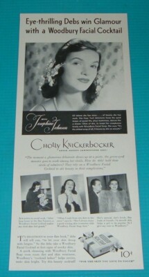 1940 PRINT AD ~WOODBURY FACIAL COCKTAIL CHOLLY KNICKERBOCKER Society ...