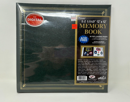 Pioneer EZ Load 12x12 Memory Book Photo Album Green Gold Top Loading ...
