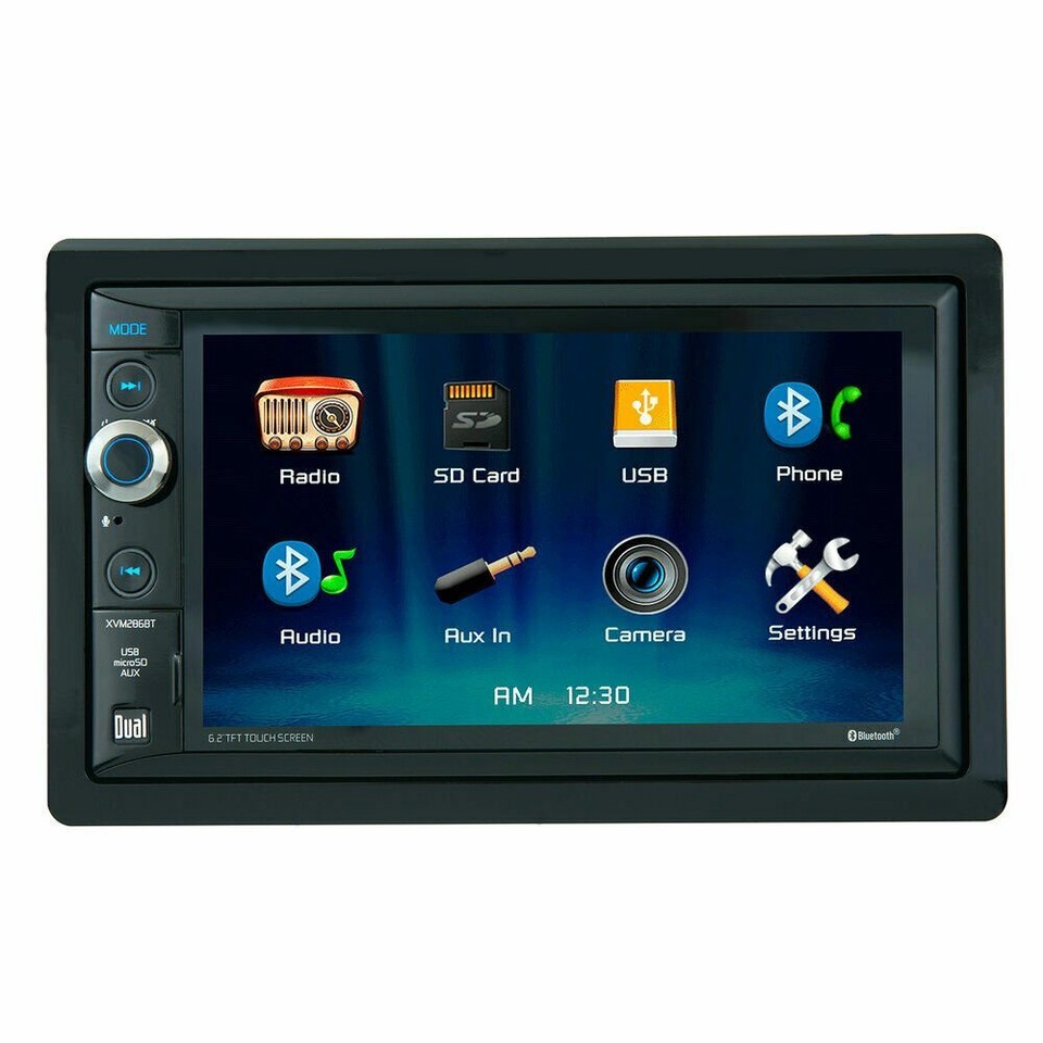 Dual XVM296BT Double DIN Touchscreen Bluetooth USB Media Receiver ...