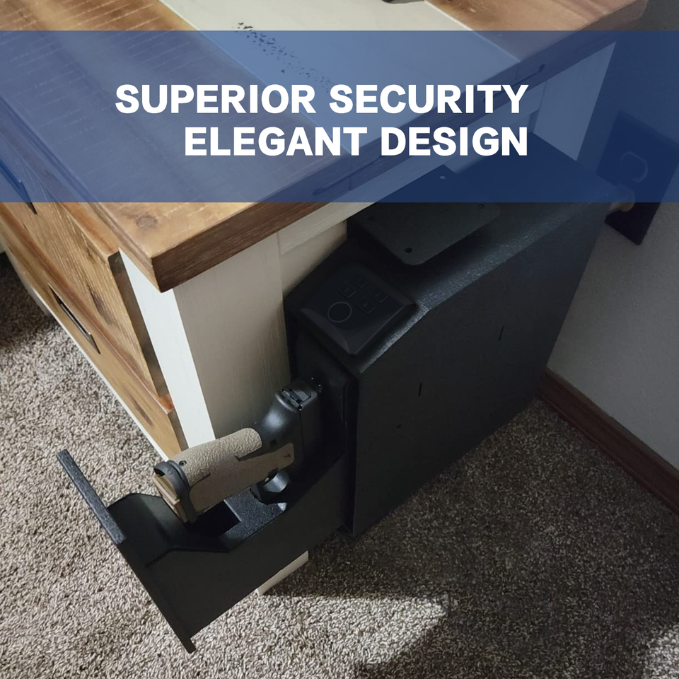 Biometric Slider Handgun Gun Safe for Nightstand, Desk, Bed Side,Truck ...