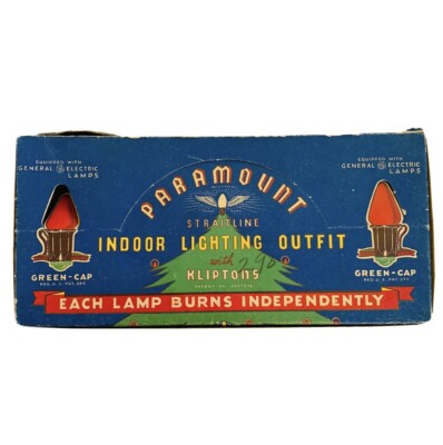 Vintage GE Paramount Christmas Lights 2 Sets Strings 7 Bulbs Each Red ...