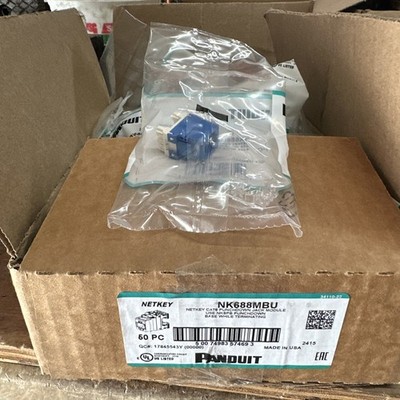 (50) Panduit NK688MBU Cat6 Jack Module Blue | eBay