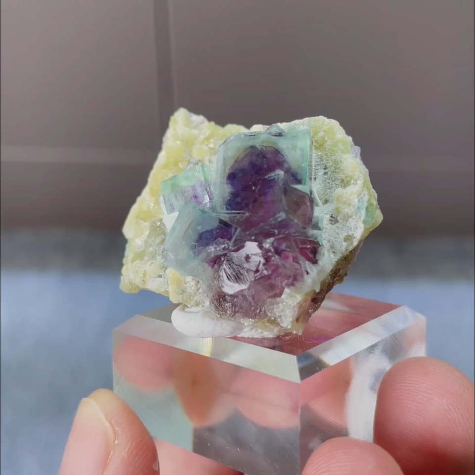 0.01kg Natural Purple Phantom Fluorite Specimen/China Healing Decor ...