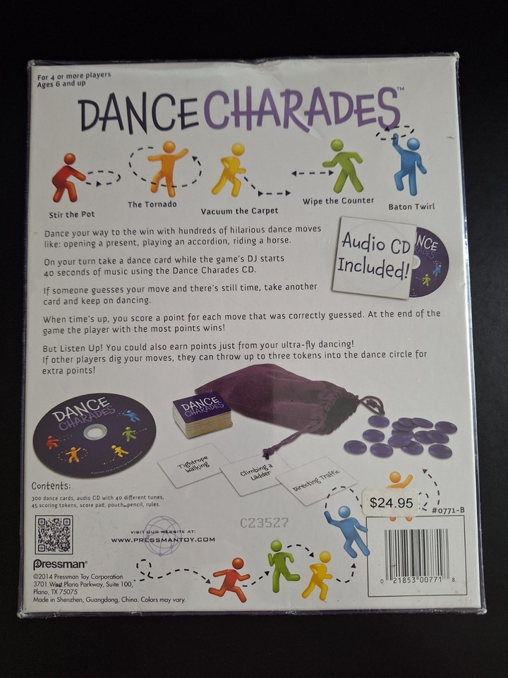 Dance Charades Game - Dance Like the Description, Pressman Games ...
