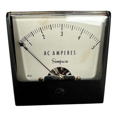 Model 1257 Simpson Analog Panel Meter Ammeter 0-5A AC 63x63mm | eBay