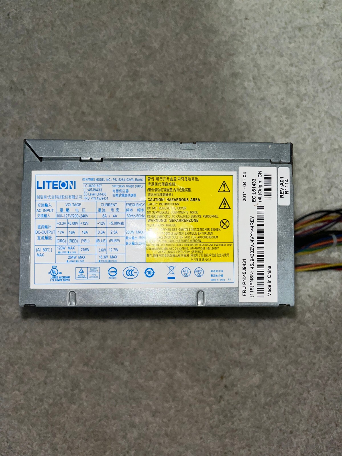 LITEON PS-5281-02VA-RoHS Power Supply Unit 280 Watts for sale online | eBay