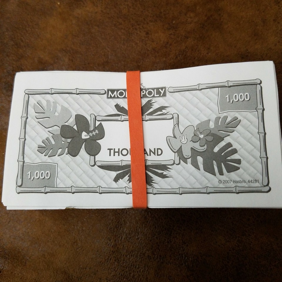 2007 Monopoly Tropical Tycoon DVD Game Replacement Pieces MONEY BUNDLE ...