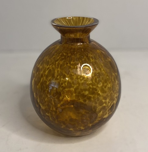 Vintage MCM Murano Style Amber Tortoise Shell Bud Vase | eBay