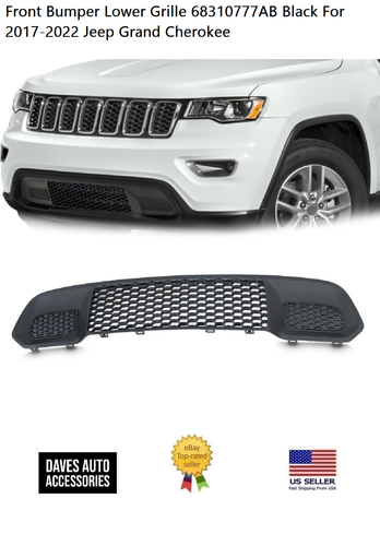 Front Bumper Lower Grille 68310777AB Black For 2017-2022 Jeep Grand ...