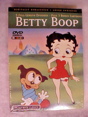 Betty Boop (DVD, 2004) NEW 5 Full Length Episodes PLUS 3 Bonus Cartoons ...