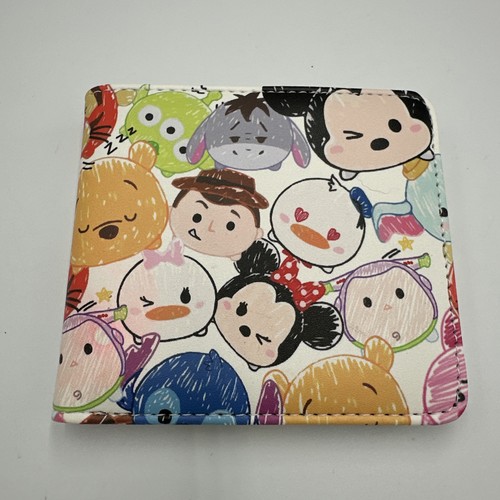 Bifold Wallet Unisex Disney Mini Characters Best Friends Faux Leather ...