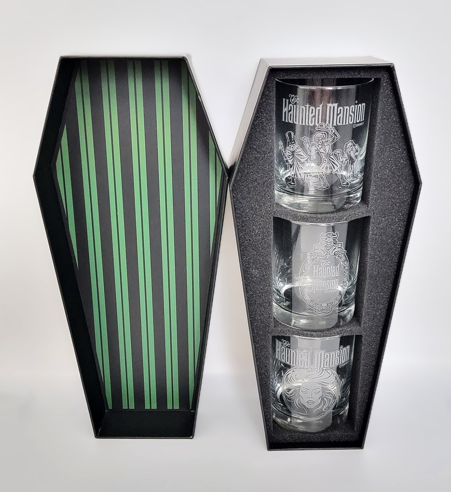 Arribas Crystal Arts Etched Rocks Glass Set Haunted Mansion Madame ...