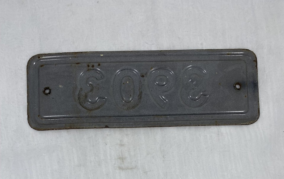 ENAMELED PORCELAIN HOUSE NUMBER STREET ADDRESS SIGN 3903 12" x 4" WHITE ...