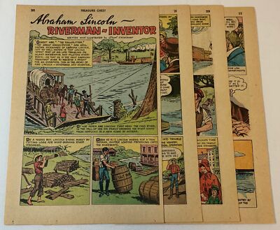 1968 six page cartoon story ~ ABRAHAM LINCOLN Riverman-Inventor | eBay