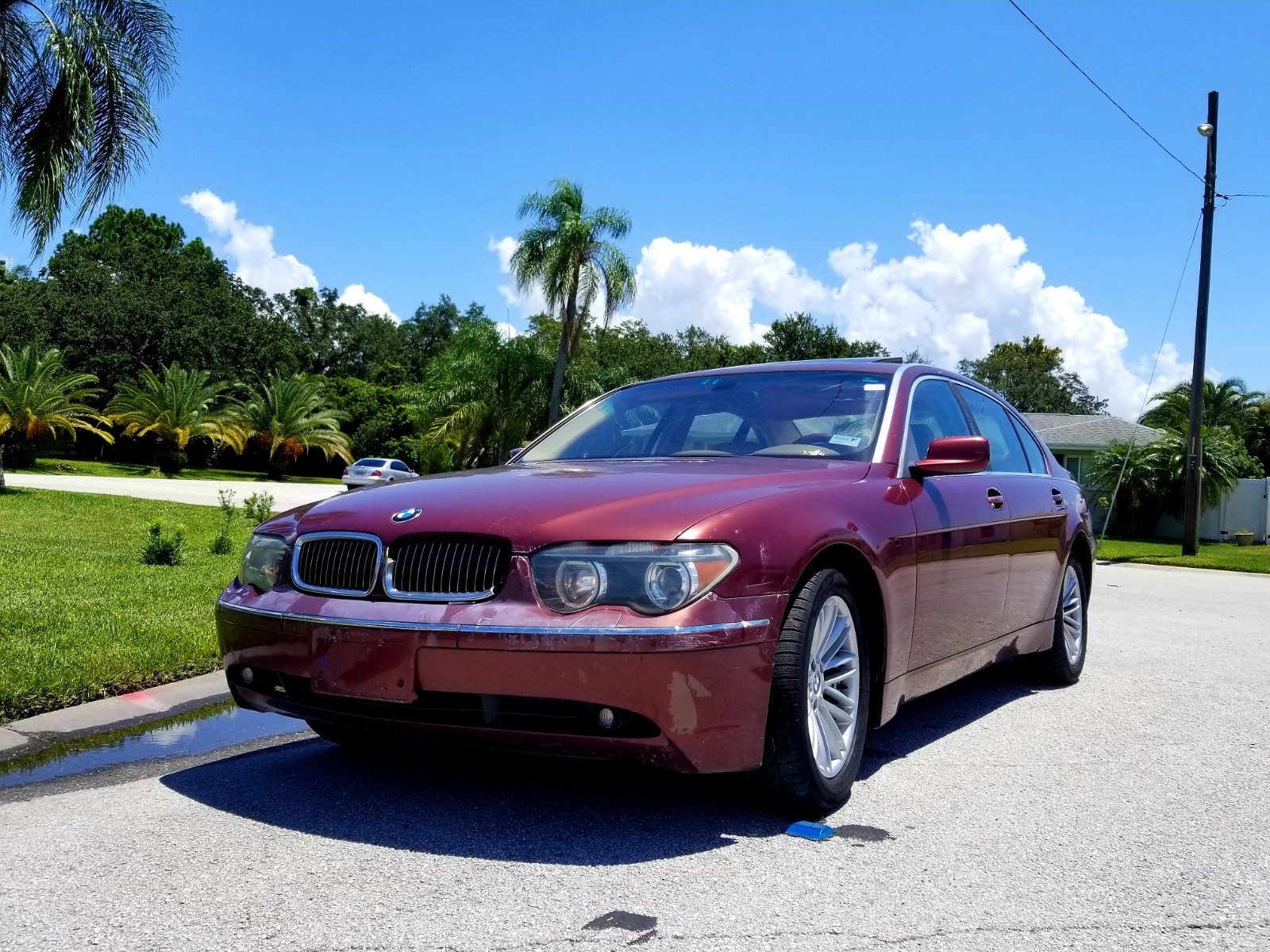 02-2008 bmw e65 e66 745li top roof antenna module cover shark fin am fm ...