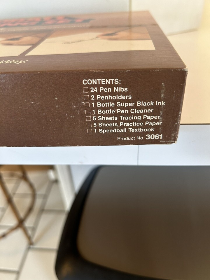 Speedball Lettering Kit 1972 24 Pen Nibs 20th Edition Textbook Model ...