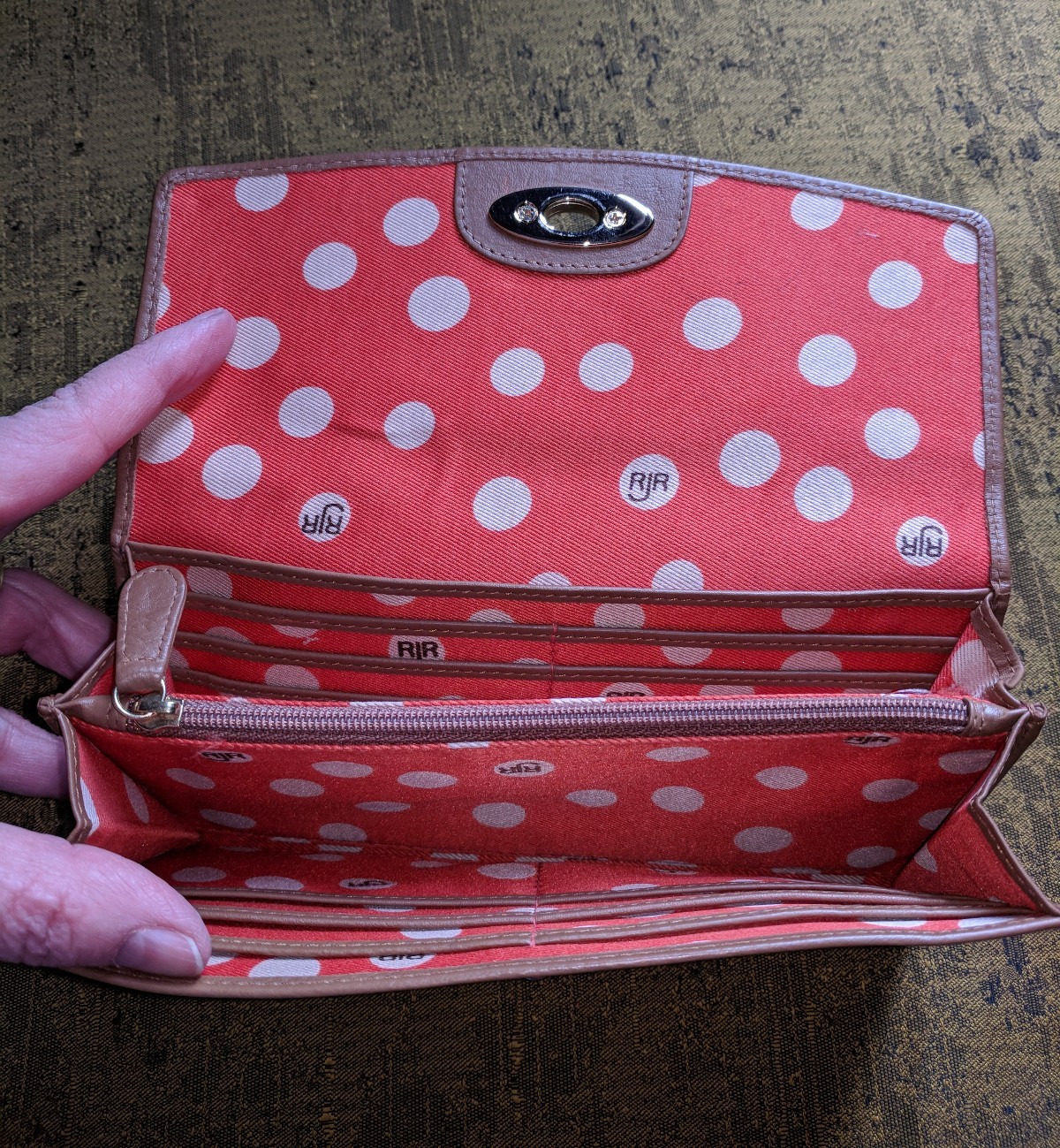 ROCHA JOHN ROCHA BRITISH TAN BROWN LEATHER LADIES WALLET RJR CLUTCH ...