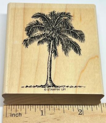 Stampin Up Tropical Palm Tree Rubber Stamp Card Making LANDSCAPE ...