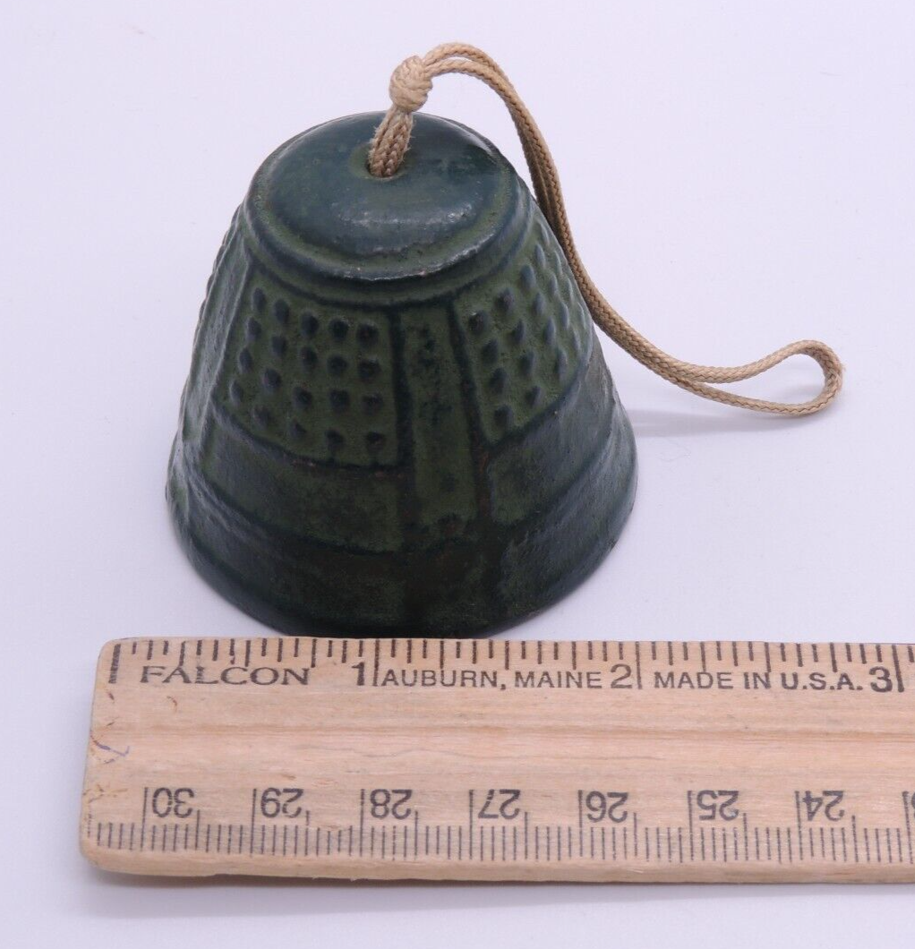 Japanese Wind Chime Windbell Nambu Cast Iron Green Temple Bell Hanging ...