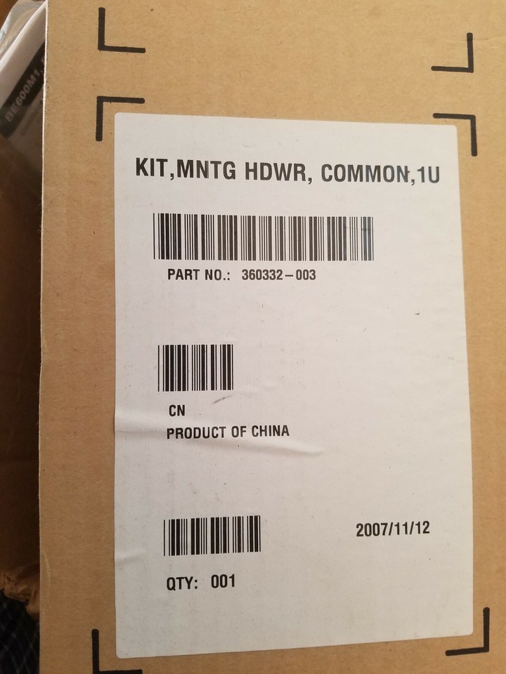 HP 360332-003 Kit, mntg hdwr, common, 1u Complete New Kit | eBay