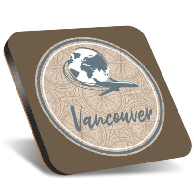 1x Square Coaster 12cm Vancouver Canada World Travel Explore #59011 ...