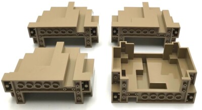 Lego 4 New Dark Tan Rock Panels 4 x 10 x 6 Rectangular Parts | eBay