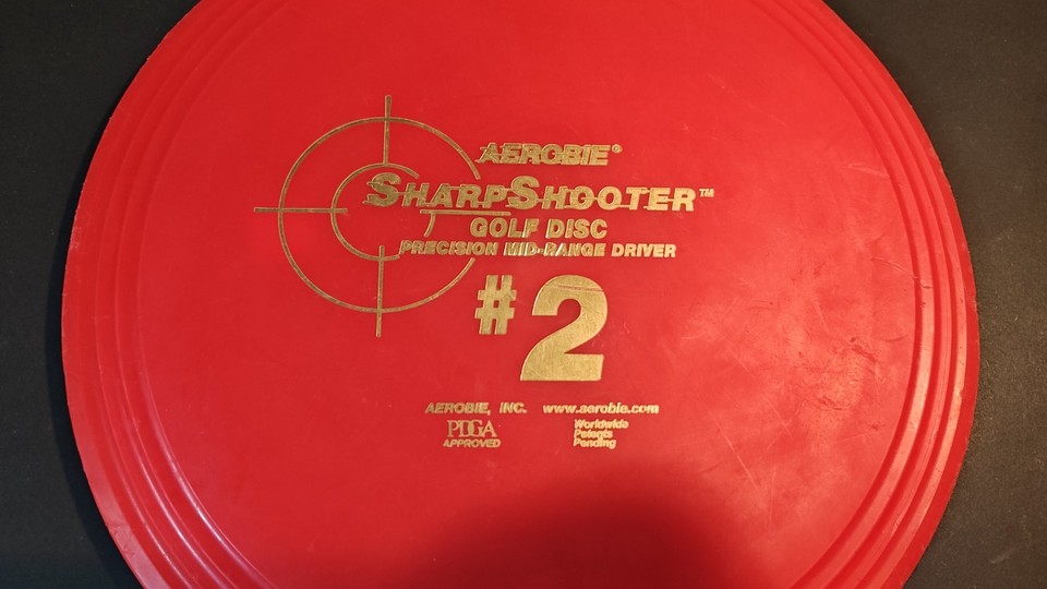 OOP Red Aerobie Disc Golf SharpShooter GOLD FOIL STAMP 170-174 -RARE ...