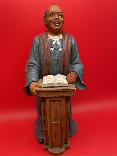 VINTAGE 10" AFRICAN AMERICAN PASTOR PREACHER MINISTER AT PULPIT ...