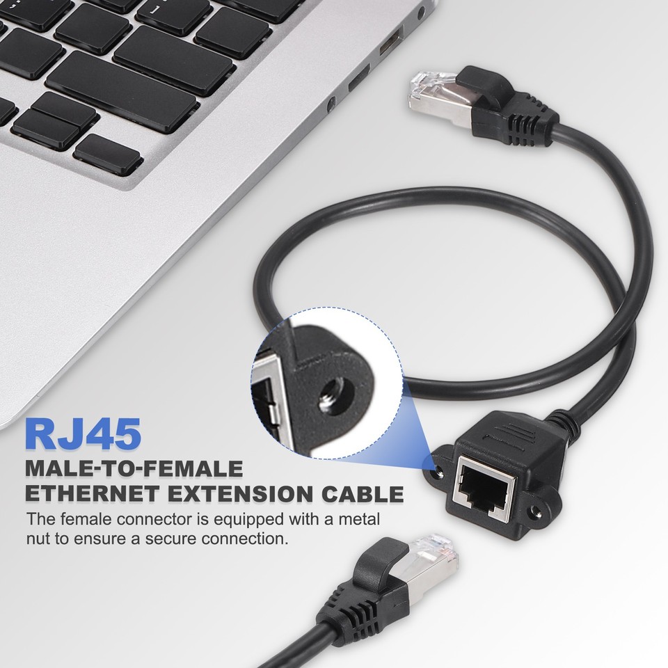 Cat5 Ethernet Extension Cable, 3.3Ft RJ45 Male to Female Ethernet Cable ...