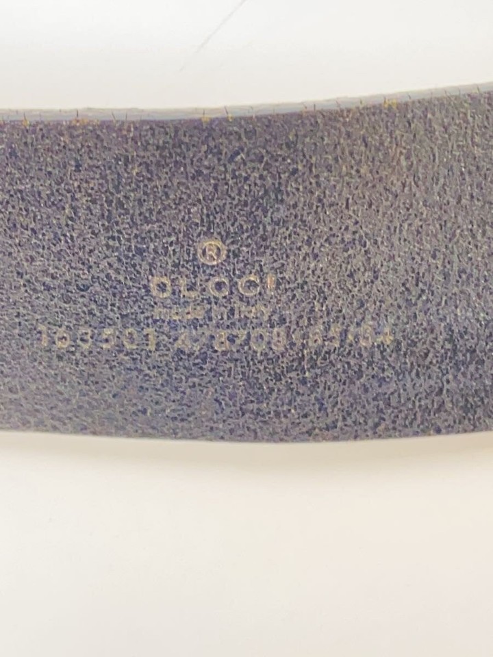 GUCCI Men's Black Leather Belt with GG Pattern (163501) | eBay