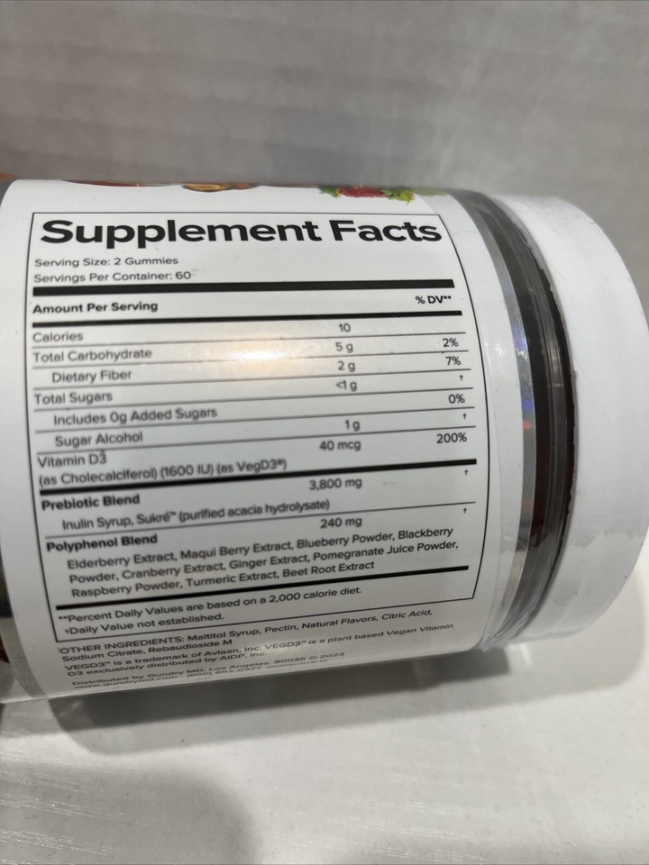 Gundry MD Mighty Reds Gummies Multivitamin Supplement Factory Sealed ...