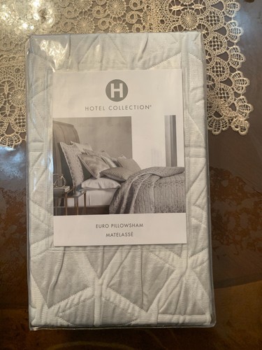 Hotel Collection Interlattice Two Euro Matelesse Shams. Brand New! | eBay