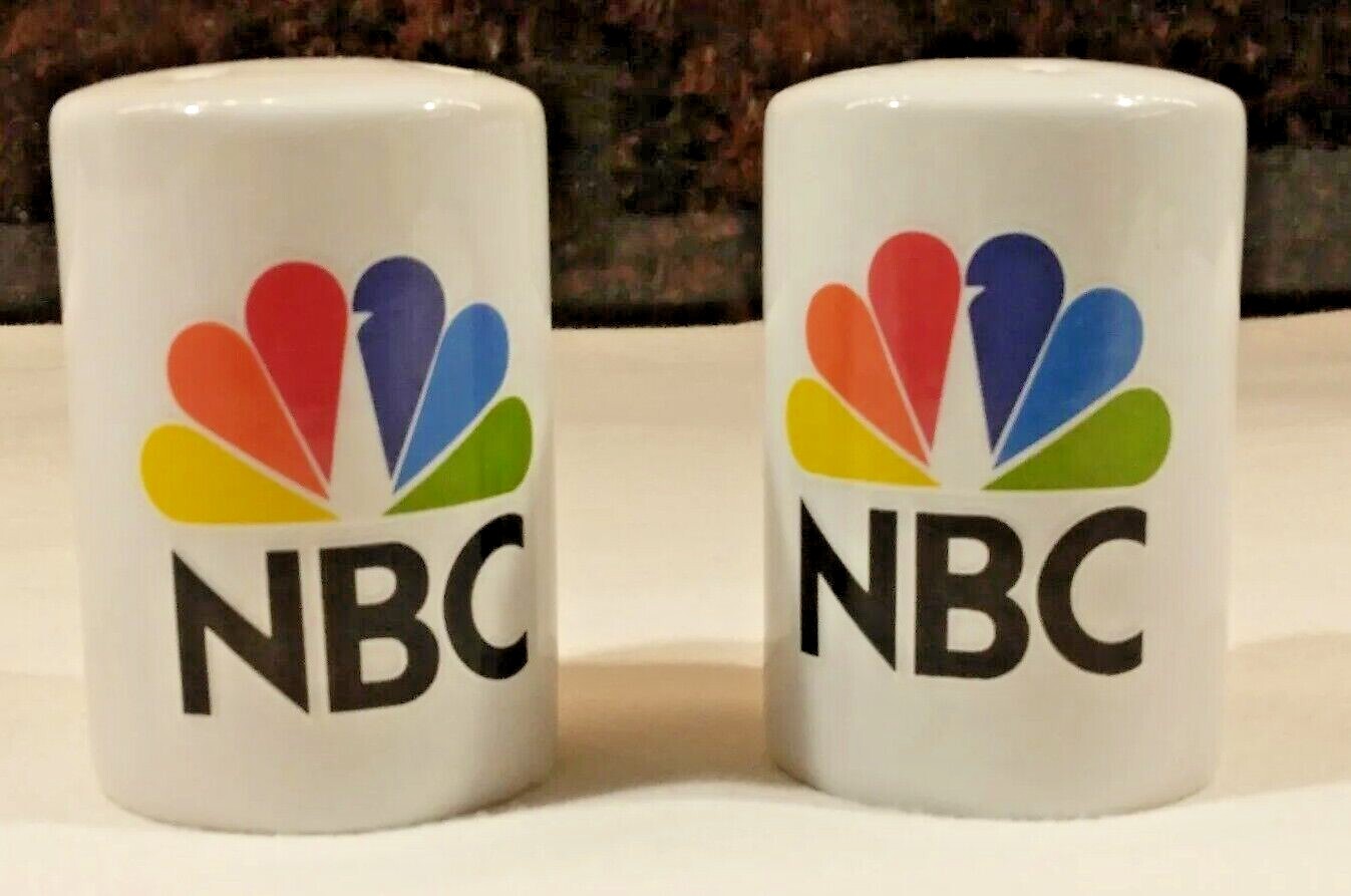 TV Network SALT & PEPPER SHAKER NBC NATIONAL BROADCASTING COMPANY 2.5 ...
