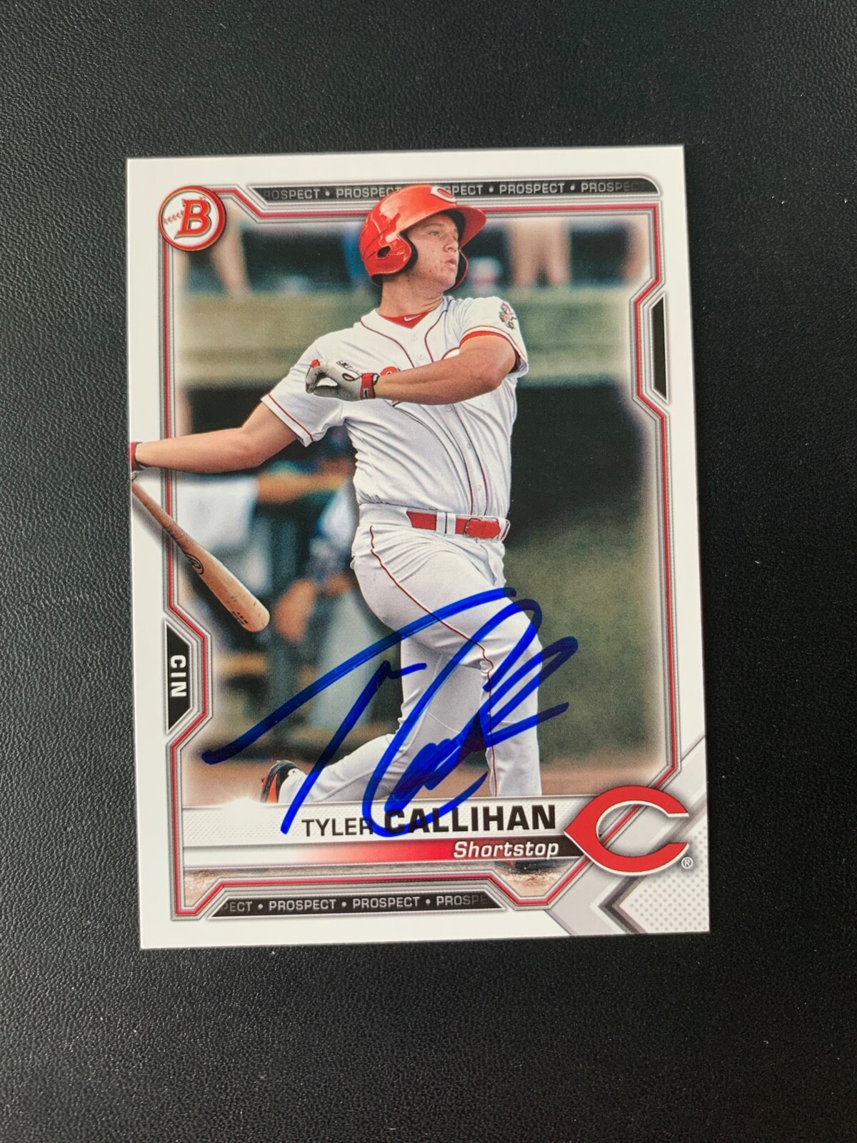 Tyler Callihan Signed 2021 Bowman Card Cincinnati Reds Autograph COA | eBay