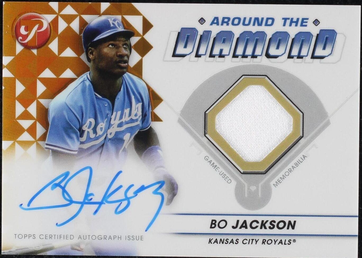 2023 Topps Pristine - Around the Diamond Autograph Relics Bo Jackson # ...