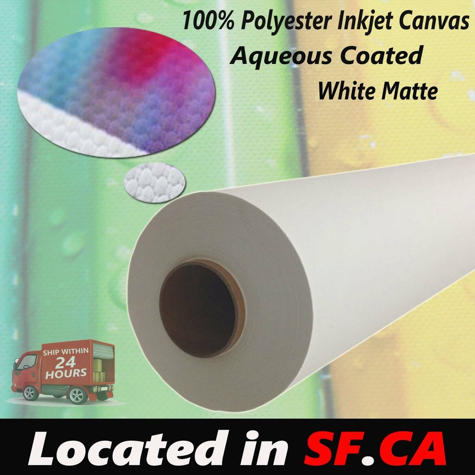 Polyester Inkjet Printable Canvas Matte for EPSON HP CANON Printer 60 ...