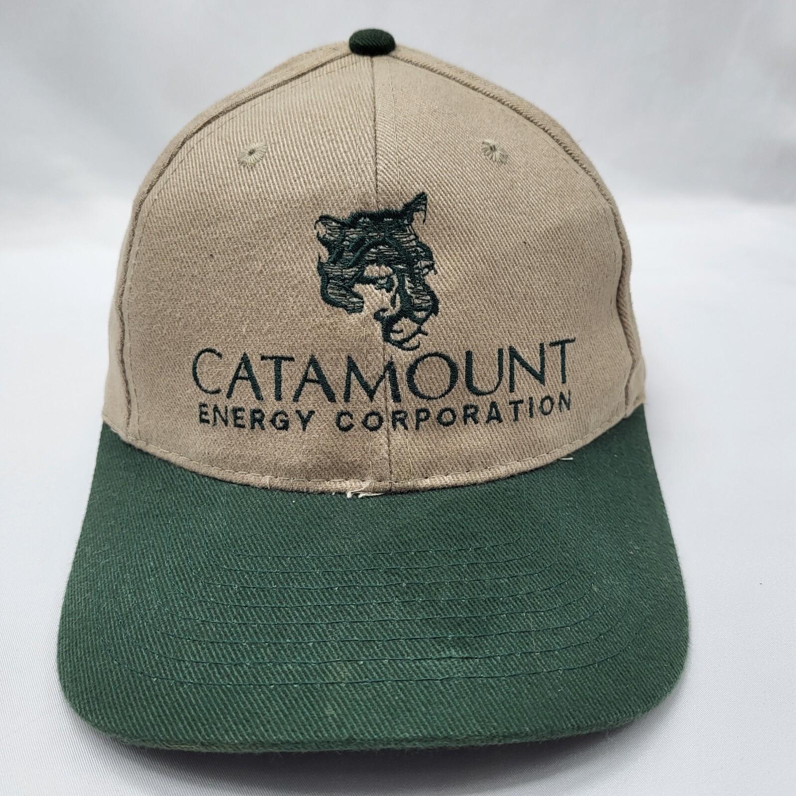 Catamount Energy Corporation Cap - Adjustable Strap - Tan/Green - Cobra ...