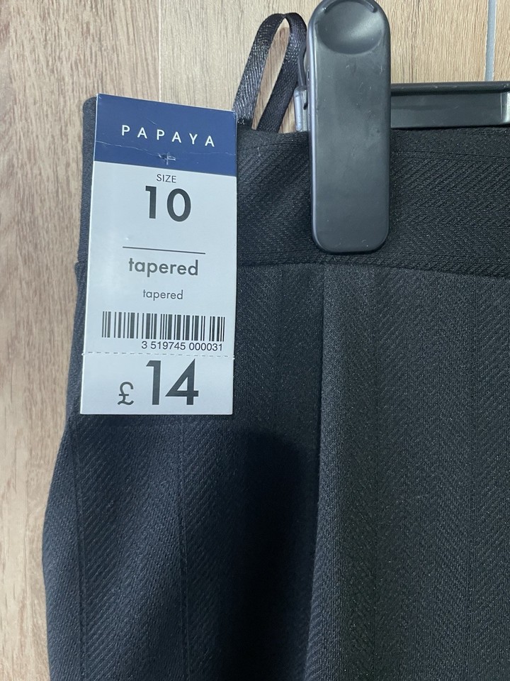 Matalan Size 10 Tapered Trousers Black Elasticated Waist, New | eBay UK