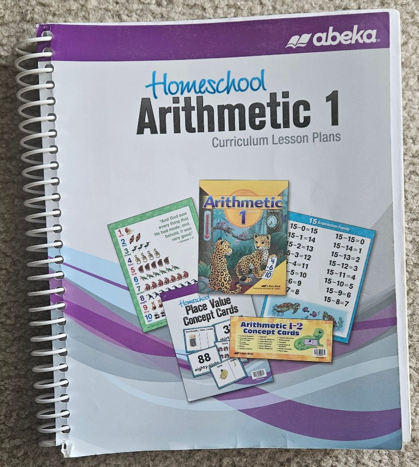Abeka Arithmetic 1 Lesson Plans First Grade Homeschool Parent Book | eBay