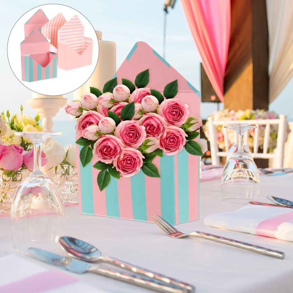 4 Pcs Flower Box Gift Bouquet Envelope Boxes Floral Paper Present ...