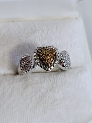 STS signed 925 Sterling Silver Ring Heart Love 3g vintage Size 7 ...