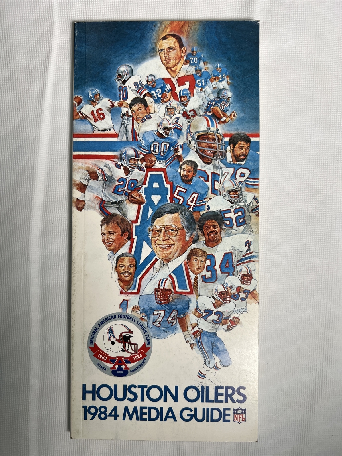 1984 Houston Oilers NFL Media Guide Press Book Program Warren Moon ...